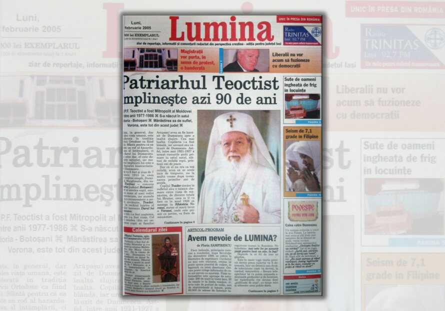 Ziarul Lumina, cotidianul Patriarhiei Române, aniversează două decenii ...